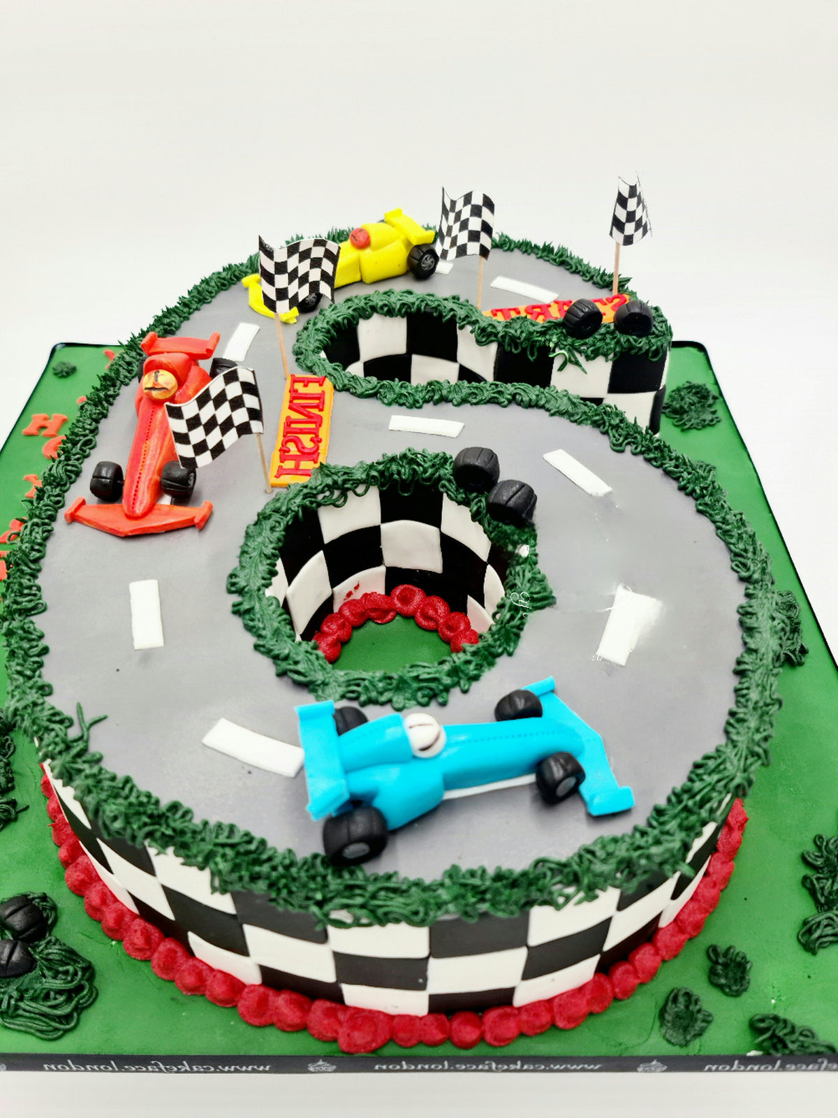 Racing Track Number Cake